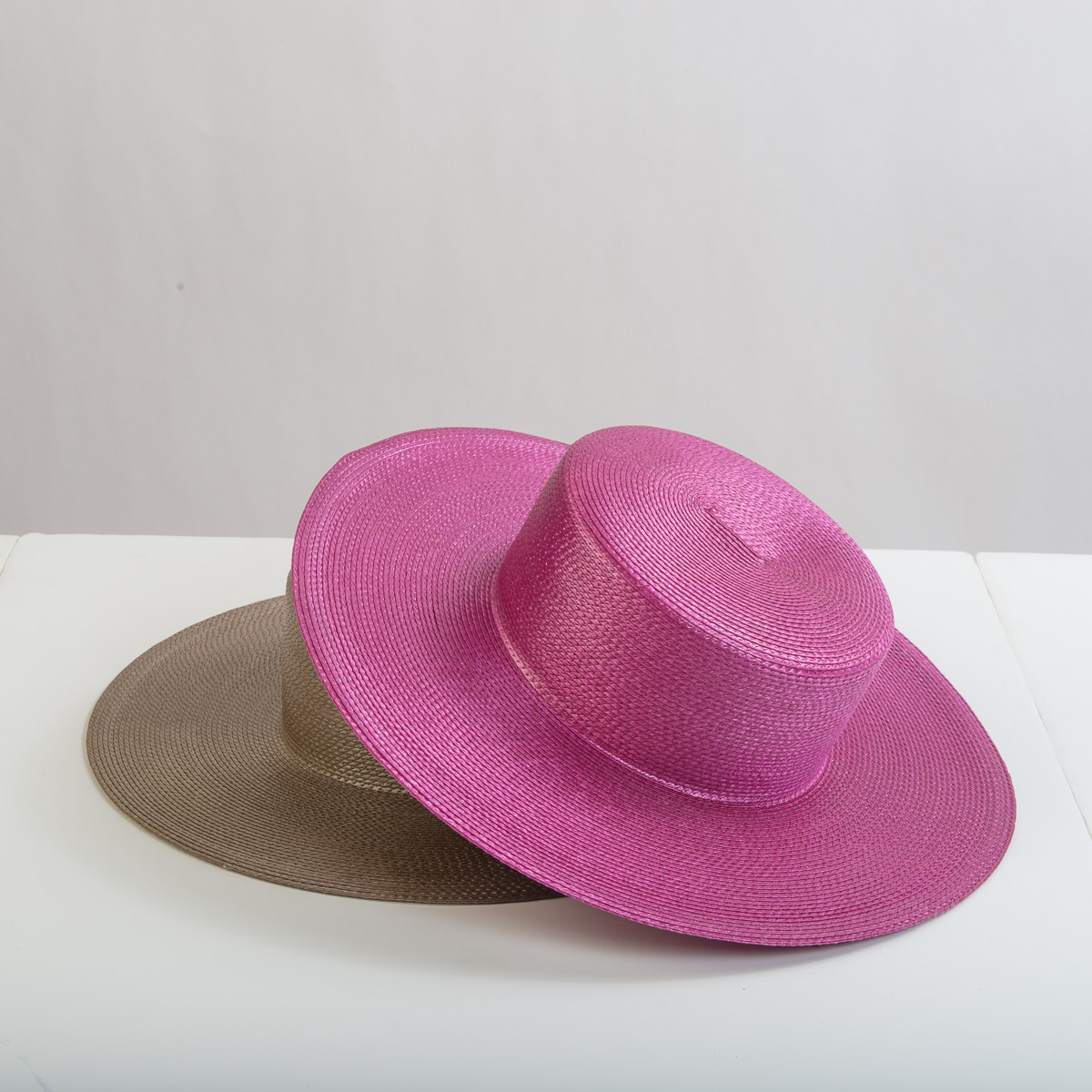 Polypropylene Straw Medium Brim Plain Hats-CE01R-0-Sun Yorkos | Zoria