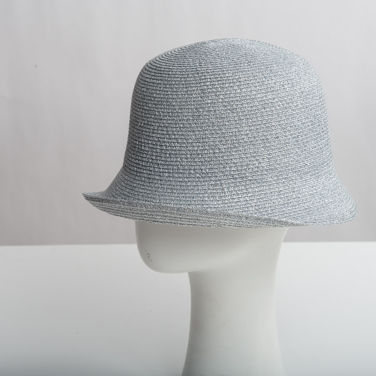 Cloche Small Brim Metallic Plain Hats-HK6015-0-Sun Yorkos | Zoria