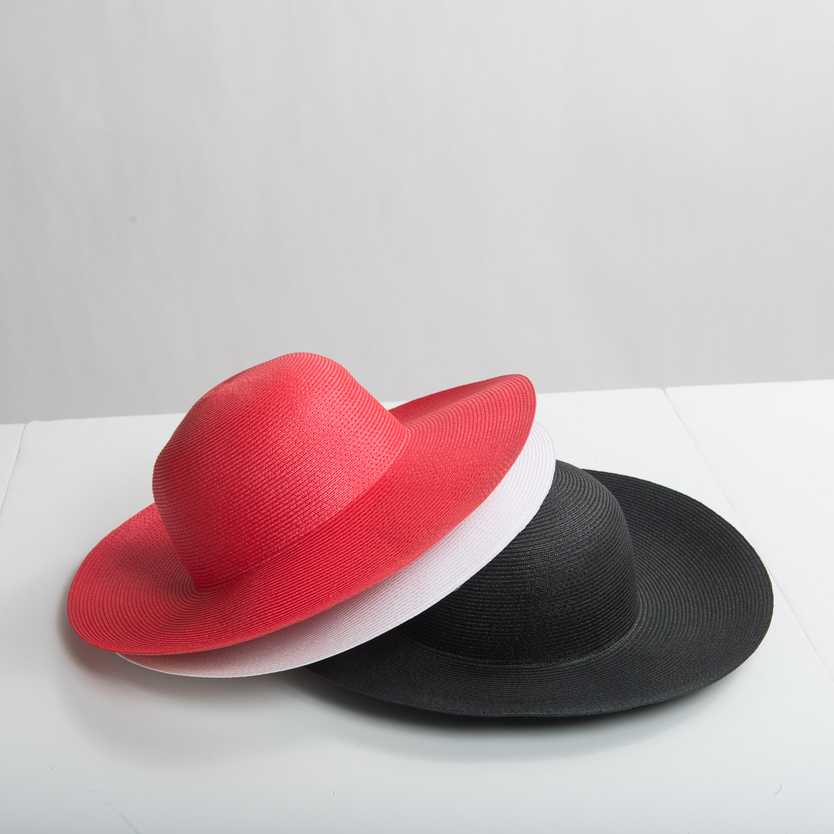 Polypropylene Straw Medium Brim Plain Hats-HR23-A-Sun Yorkos | Zoria